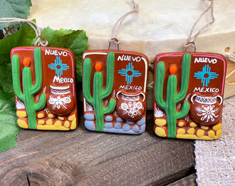 Assorted Clay Souvenir Ornament -New Mexico (2bc354) - Mission Del Rey ...