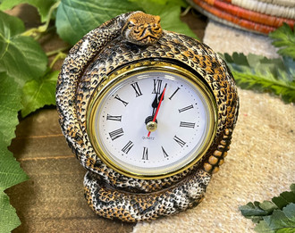 Old West Rattlesnake Clock (10ra54026) - Mission Del Rey Southwest LLC