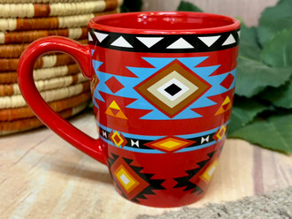 Southwestern Chevron Mug 16oz. -Red (1tmugts1) - Mission Del Rey ...