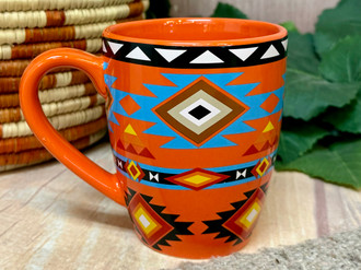 Southwestern Chevron Mug 16oz. -Orange (1tmugts4) - Mission Del Rey ...