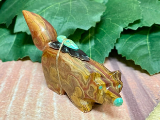 Zuni Hand Carved Fetish -Fox (65bc217) - Mission Del Rey Southwest LLC