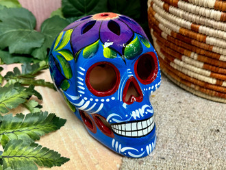 Southwestern Day of the Dead Lantern Sugar Skull 7" (174bc124)