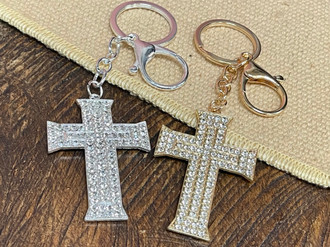 Assorted Rhinestone Cross Keychains (182bc10) - Mission Del Rey ...