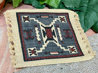 Native Style Cotton Coasters 6x6" -Navajo Storm (1bc127)