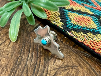 Native American Silver Arrowhead Lapel/Hat Pin -Zuni (113bc28)