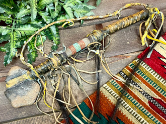 Handcrafted Old Style Navajo Stone Tomahawk 22" (36bc277)