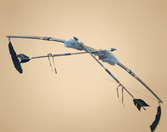 Old Style Pueblo Indian Hand Beaded Bow & Arrow Set 40" (34bc405)