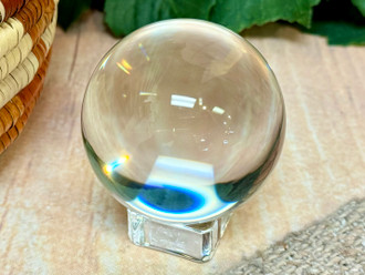 Refractive Glass Crystal Ball with Base 2.25" (211bc4)
