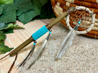 Beaded Native American Spirit Stick 7" -Navajo (34bc453)