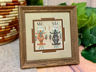 Navajo Sand Painting 7" -Father Sky & Mother Earth (34bc512)
