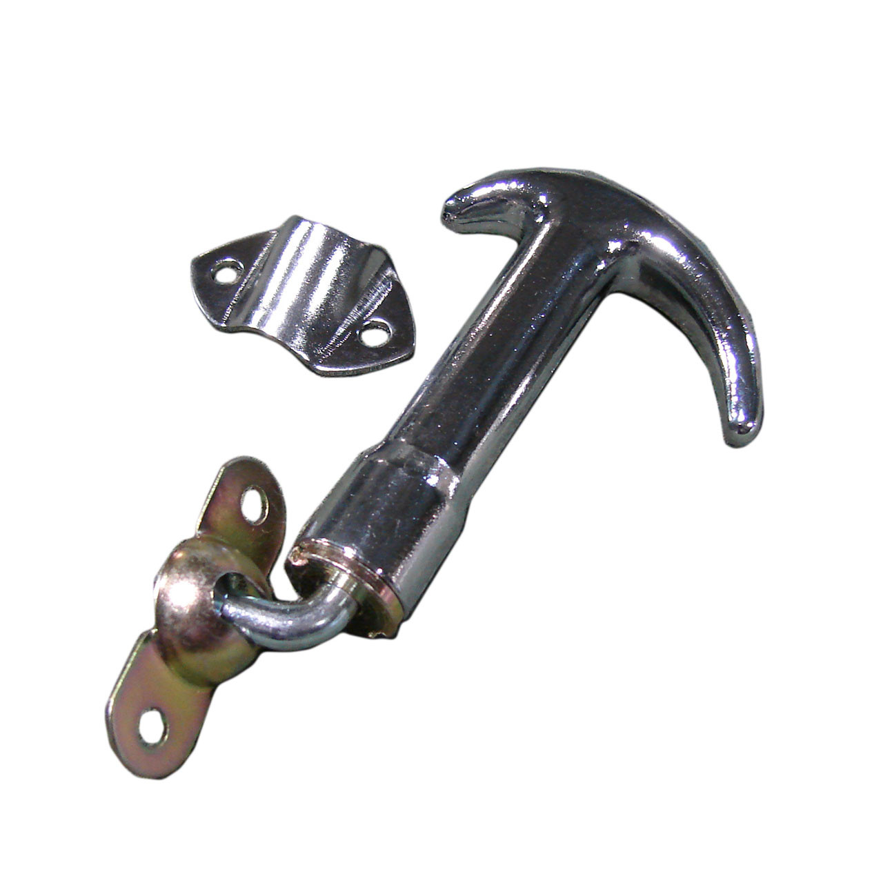 Bonnet catch - Chrome univ 90 degree foot with retainer - Old~Era Services