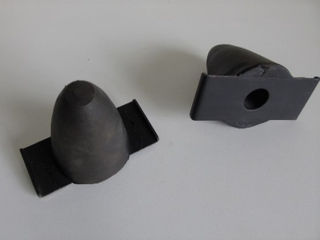 Vintage Axle bump stop: front or rear: pairs wide plate - Old~Era Services