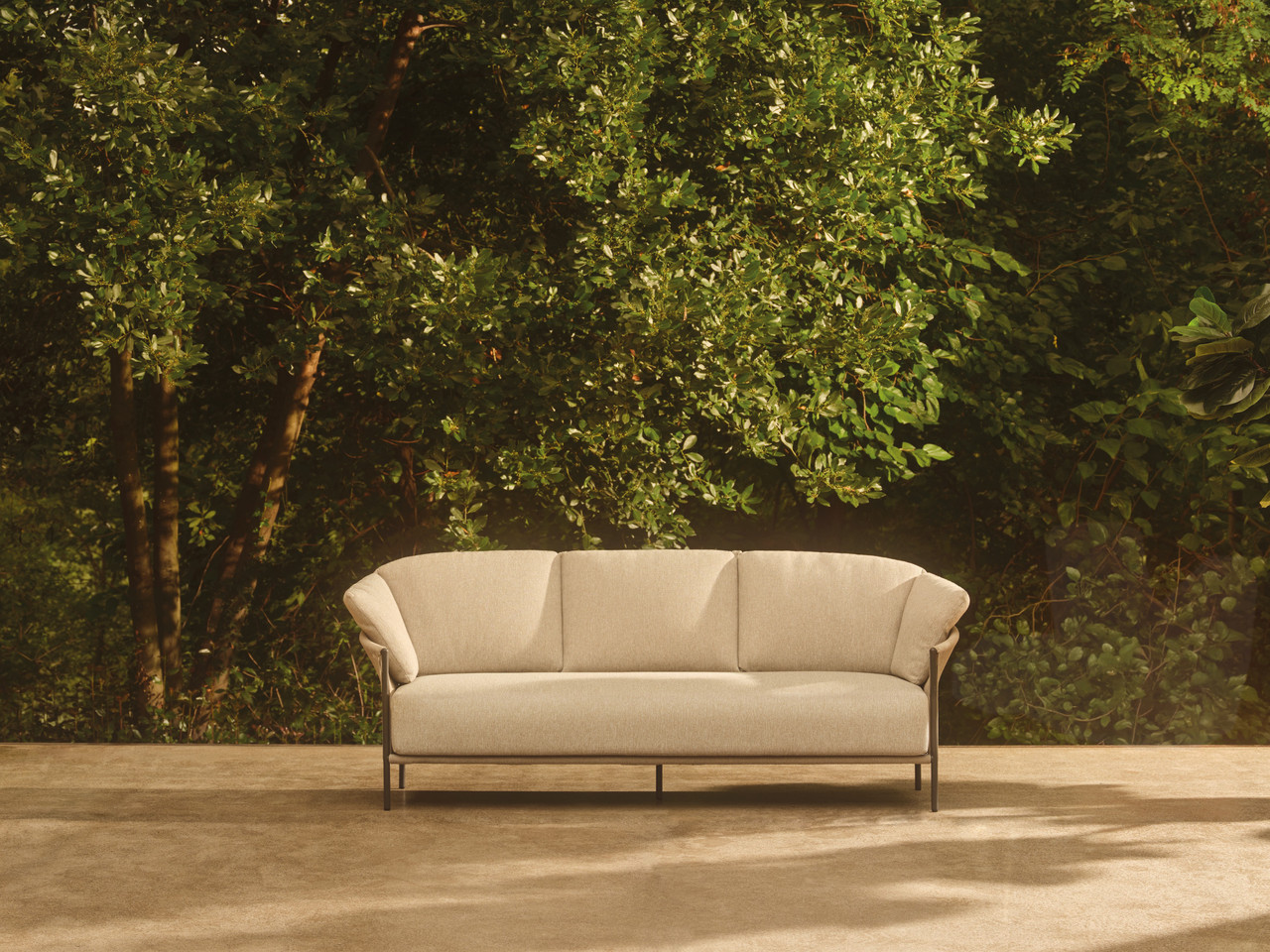 Duara dark taupe 3 seater sofa - Teporia