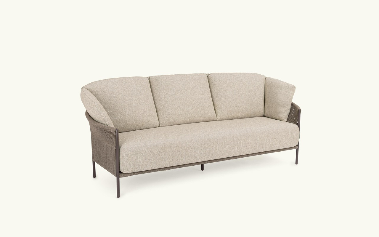 Duara dark taupe 3 seater sofa - Teporia