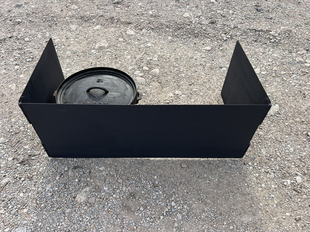 Handcrafted Steel Wind Block for Campfire Cooking