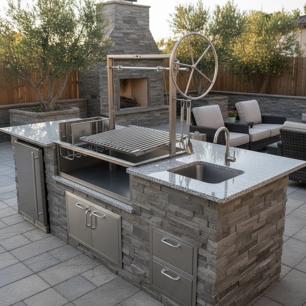 SS Counter Drop-In Grill w/ Side Brasero: Res/Comm, Base Unit # 4797