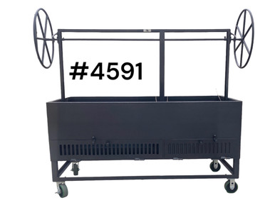 4591 Commercial Split Insulated Santa Maria Solid Fuel BBQ Grill