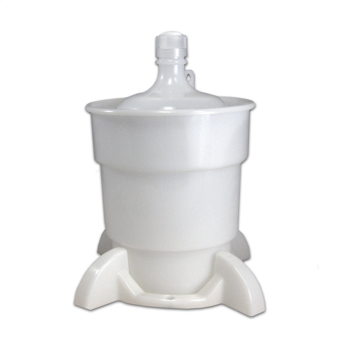 Secondary liquid waste container with base for Nalgene® 4 Liter bottle