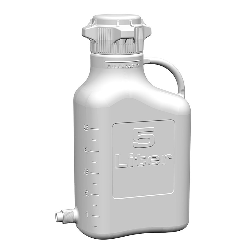 EZGrip® Carboy, Polypropylene, 5 Liter with 83B Cap and Spigot