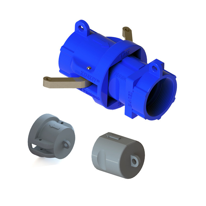 2" NPT Chemical Safety Coupling Kit (includes Cap, Plug) For Bases