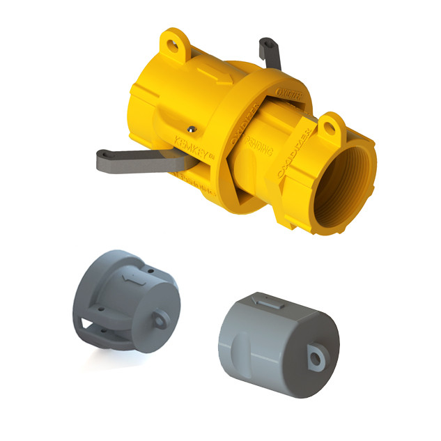 2" NPT Chemical Safety Coupling Kit (includes Cap, Plug) For Oxidizers