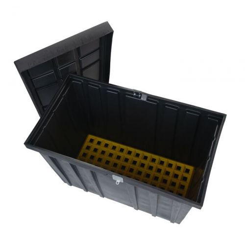 Eagle 220 Gallon Sump Capacity, Spill Kit Box With Lid, No Drain, Black