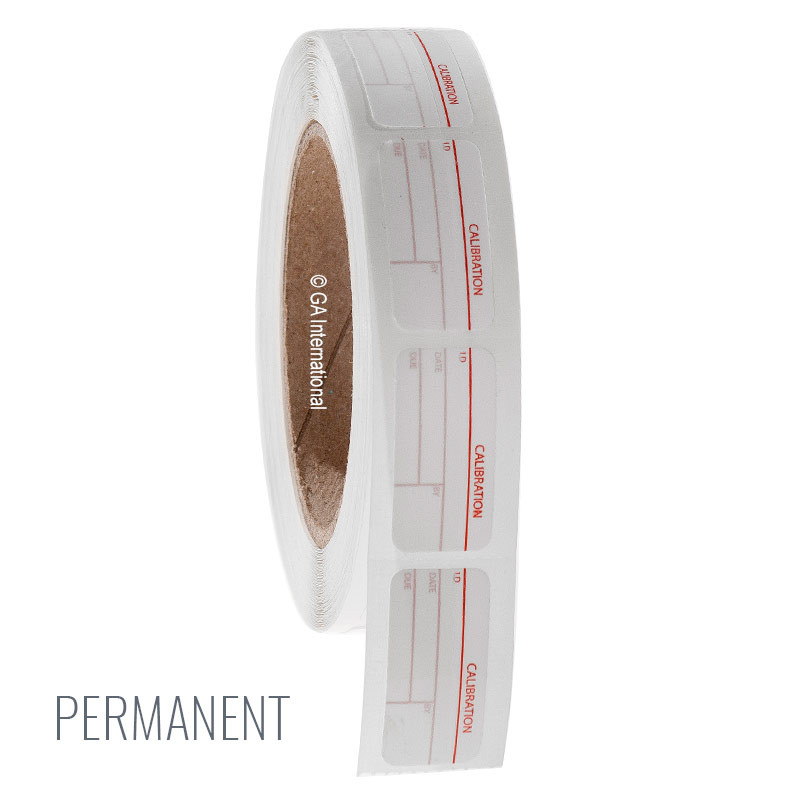 CalTAG - Self-Laminating Calibration Labels, Red On White, 0.75" x 1.5 ...
