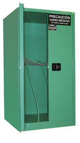 Oxygen Storage Cabinet, Manual Close, Holds 6-9 FULL (H) Cylinders, 65 ...
