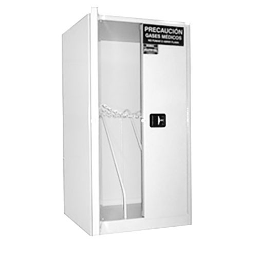 Oxygen Storage Cabinet, Manual Close, Holds 9-12 PARTIAL (H) Cylinders ...
