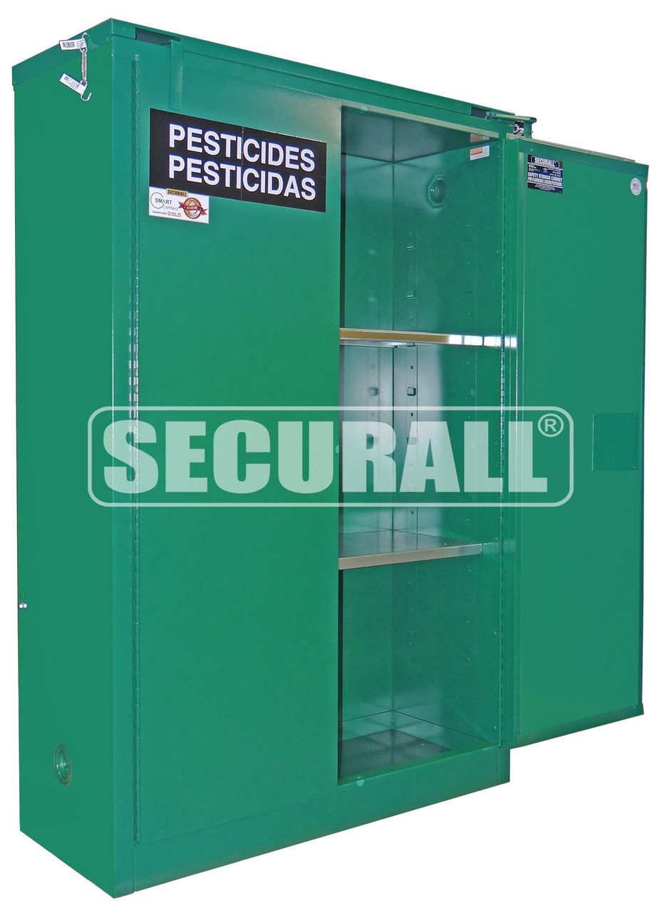 Pesticide Storage Cabinet, 60 gal, 2-Door, 65" x 31" x 31"