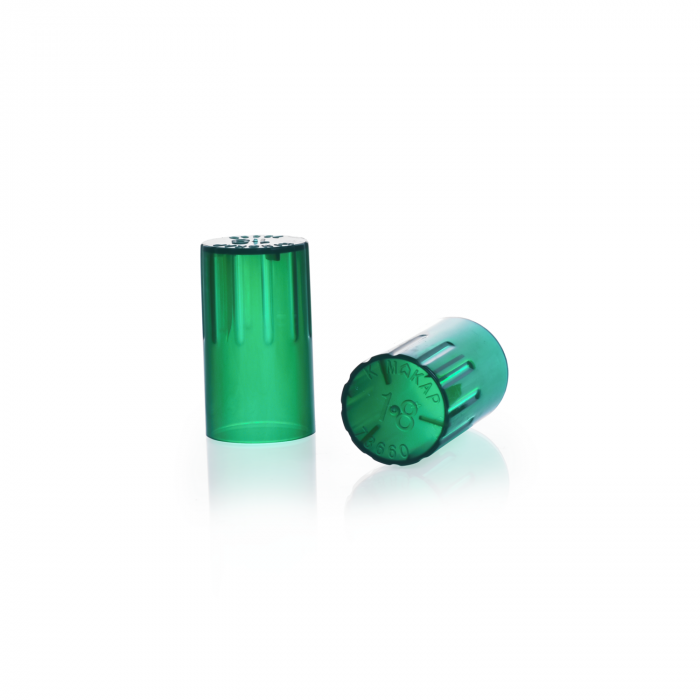 KIMBLE® KIM-KAP® Polypropylene Cap, Green, Fits 20 mm Tube OD, case/500