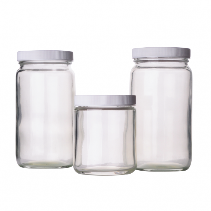 WHEATON® Safety Coated Straight Sided Jar, Clear, Without cap, 250 mL