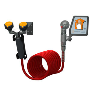 G5014 Dual Purpose Eyewash/Drench Hose with Ball Valve and Flag Handle