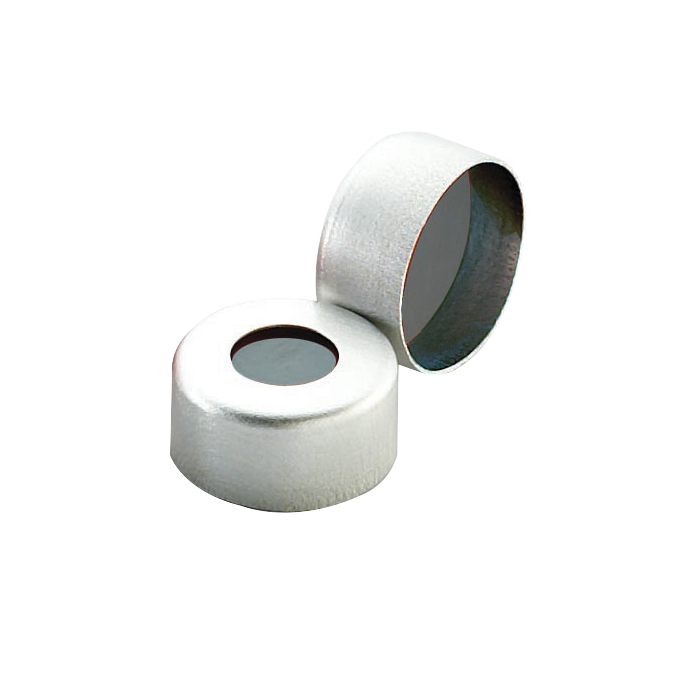 Wheaton® Lined Aluminum Seal, PTFE / Gray Butyl, Open Top, Natural, 11 ...