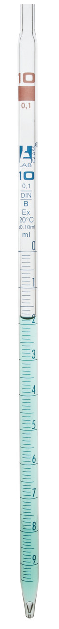 Serological Pipette, 10mL, Class B, Tolerance +/-0.100, Blue Graduation ...