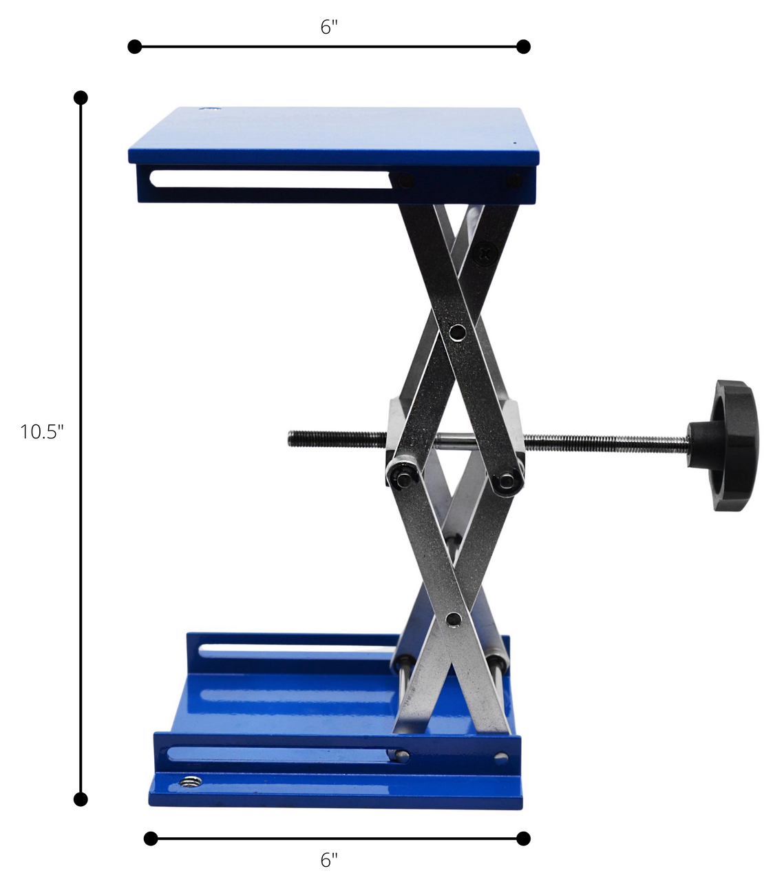 Lab and Fabrication Scissor Jack, Extendable with Hand Crank, Up to 10. ...
