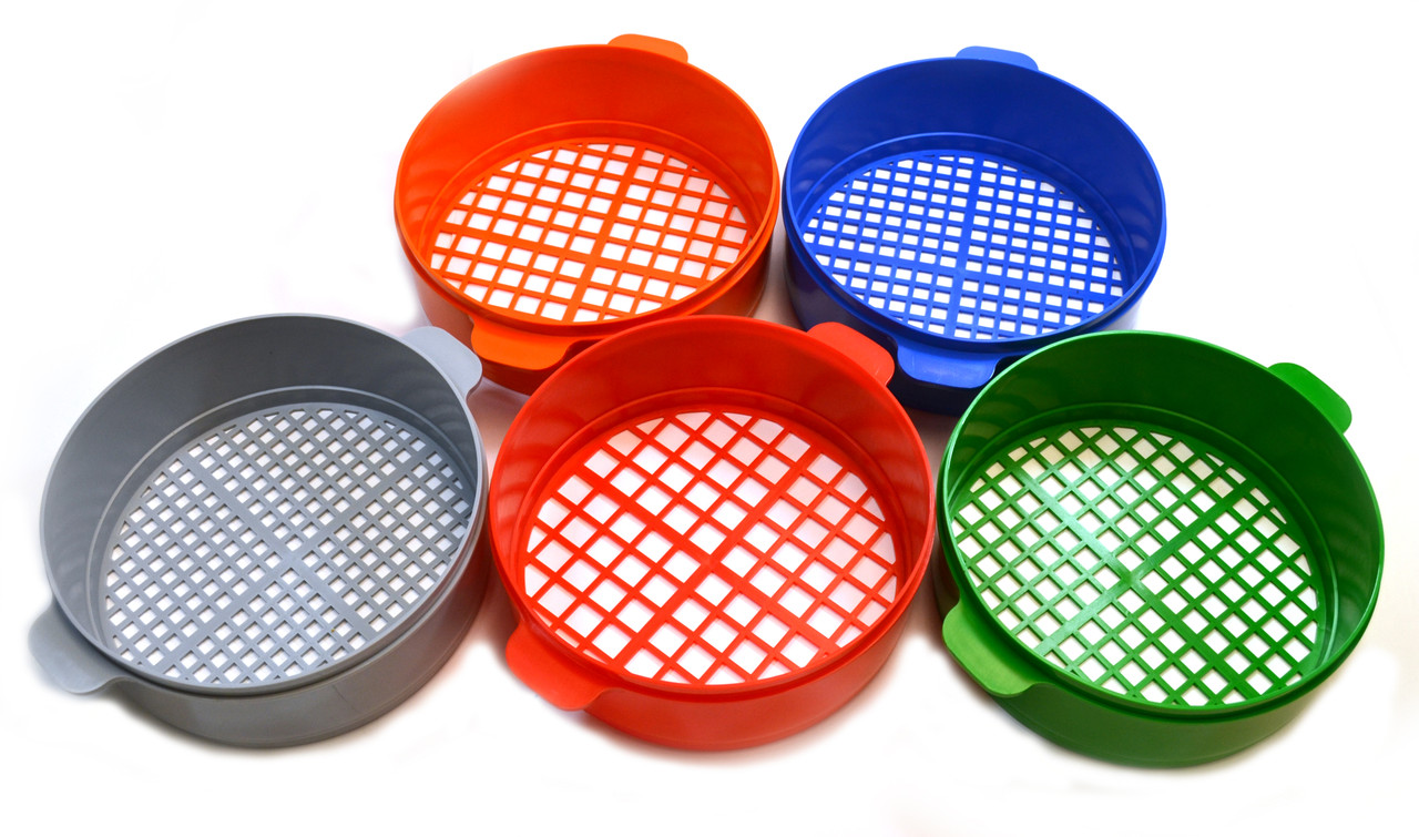Plastic Geology Sieve and Sifter, 8", Stackable, Varying Hole Sizes ...