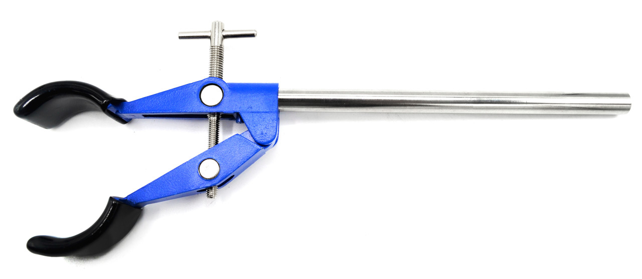 2 Prong Clamp, Vinyl Coated, Stainless Steel Rod, 4.25" Max Opening, 5. ...