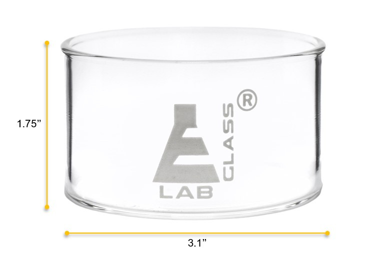 Crystallizing Dish, 150mL, Flat Bottom, No Spout, Borosilicate Glass ...