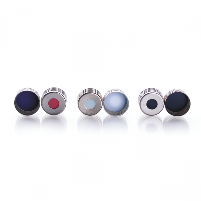 Wheaton® MicroLiter® ScrewTin Magnetic 16mm Headspace Caps & Septa ...