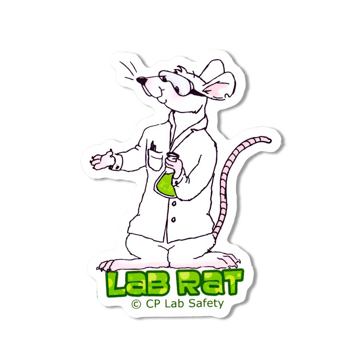 Funny Science Stickers, Vinyl, 3", Custom 3-Pack - CP Lab Safety