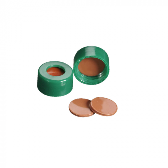 Wheaton® MicroLiter® 9mm Caps With Septa, FEP / Natural Rubber Septa ...