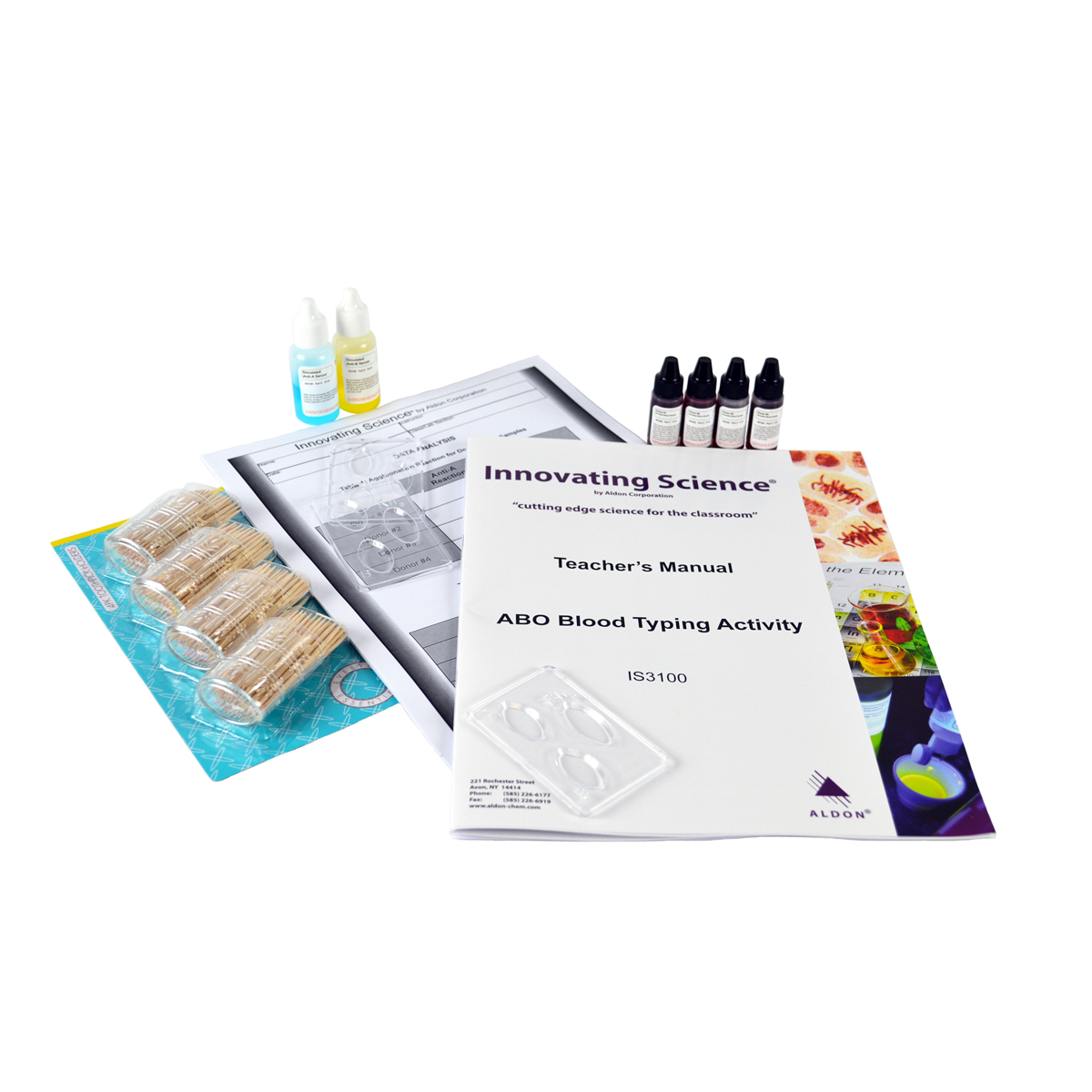 Student Activity Kit, Sim Blood Typing, Abo Blood Typing Lab