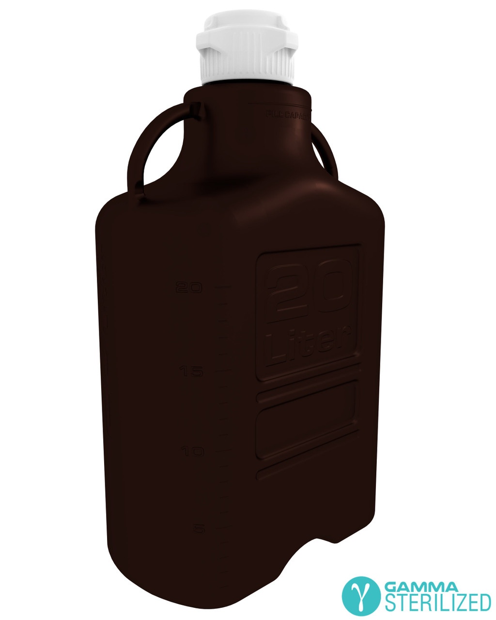 EZBio Single-Use Carboy, 20 Liter Dark Amber Polypropylene, 83B Cap ...