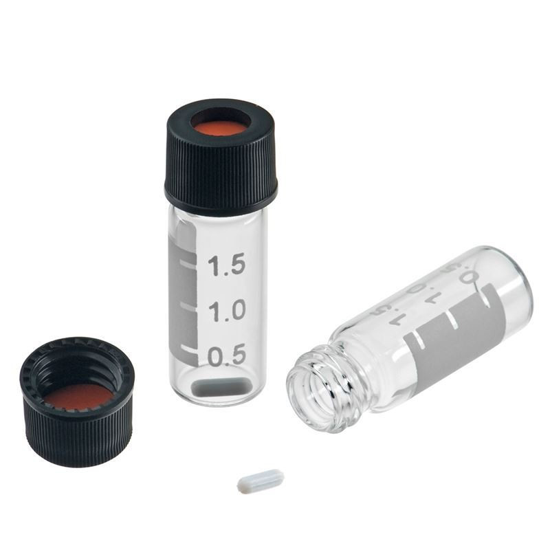 Pre-Packed Clear Glass HPLC Vials, 2mL, 12x32, Graduated, 10-425 Screw ...