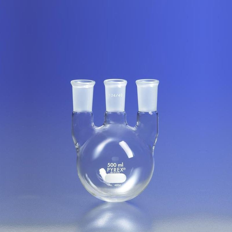 Pyrex® Flasks, Vertical Type 24/40 Joints 3-Neck, case/3