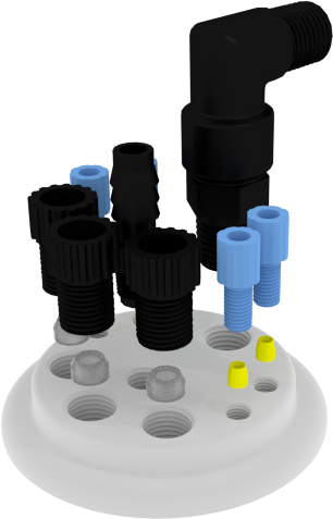 EZWaste HD Filter Kit VersaCap 83B, 4 ports for 1/8", 3 port for 1/4 ...