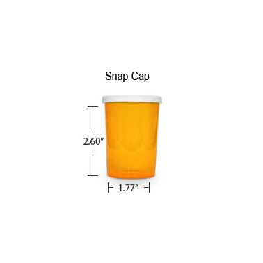 Amber Pharmacy Vials, Snap Caps, 30 dram, case/280 (minimum order req)