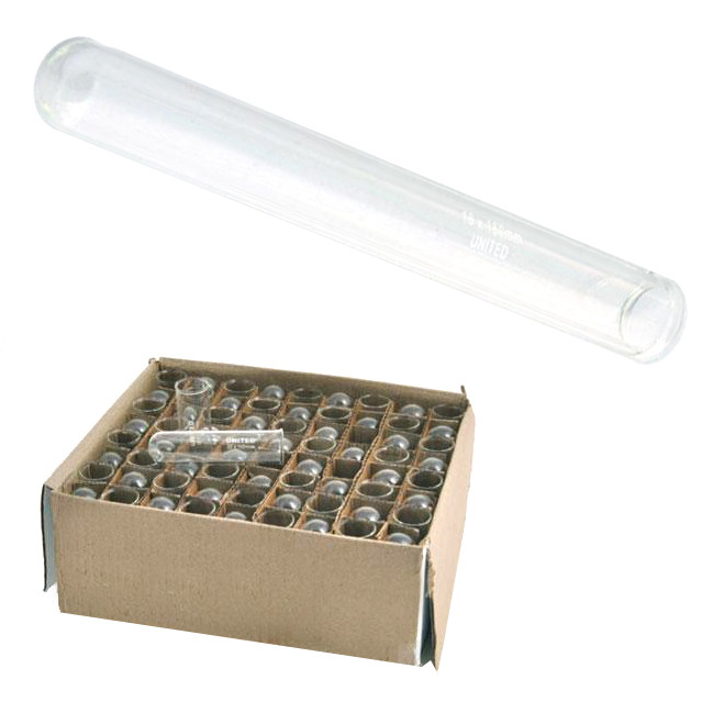 Pre-Cleaned Glass Test Tubes with Rim, 25 x 150mm, case/288