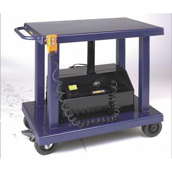 Wesco MFG WE-261100 Powered Lift Table 24" x 26", 2000 lb Capacity, 47. ...